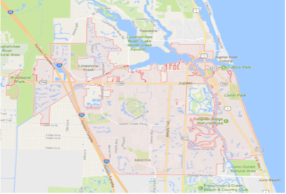 Jupiter Beach Florida Map Location